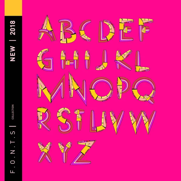 Vector Abstract Colorful Font Alphabet Stock Vector by ©rebermant 212735446