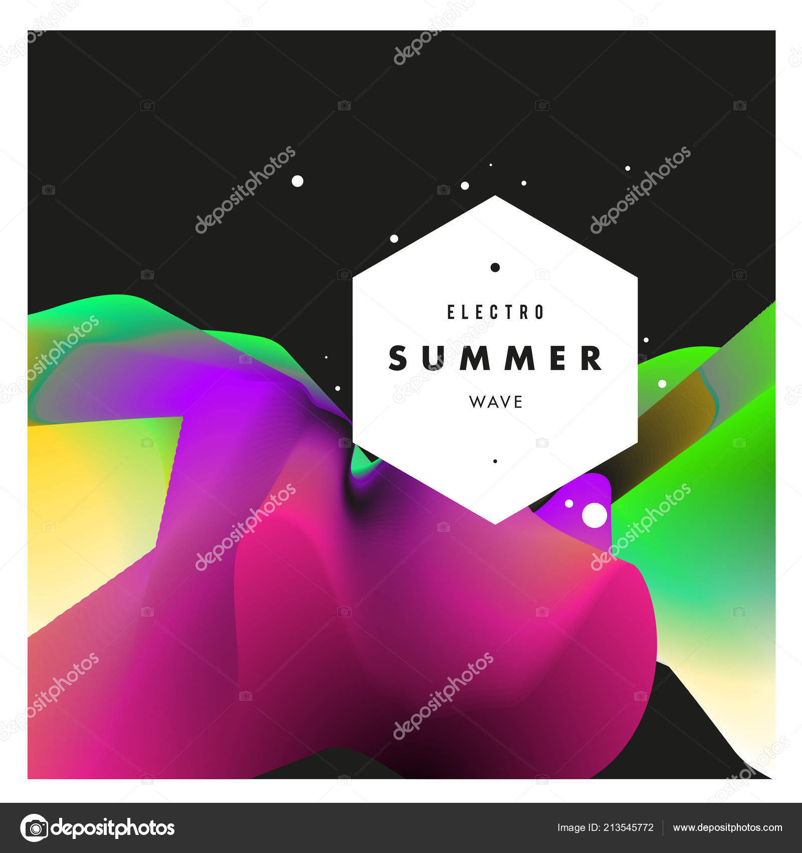 Electronic Music Festival Electro Summer Wave Poster Club Party Poster ...