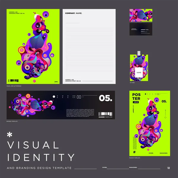 Vector Background Illustration Visual Identity Brand Template. Colorful ...