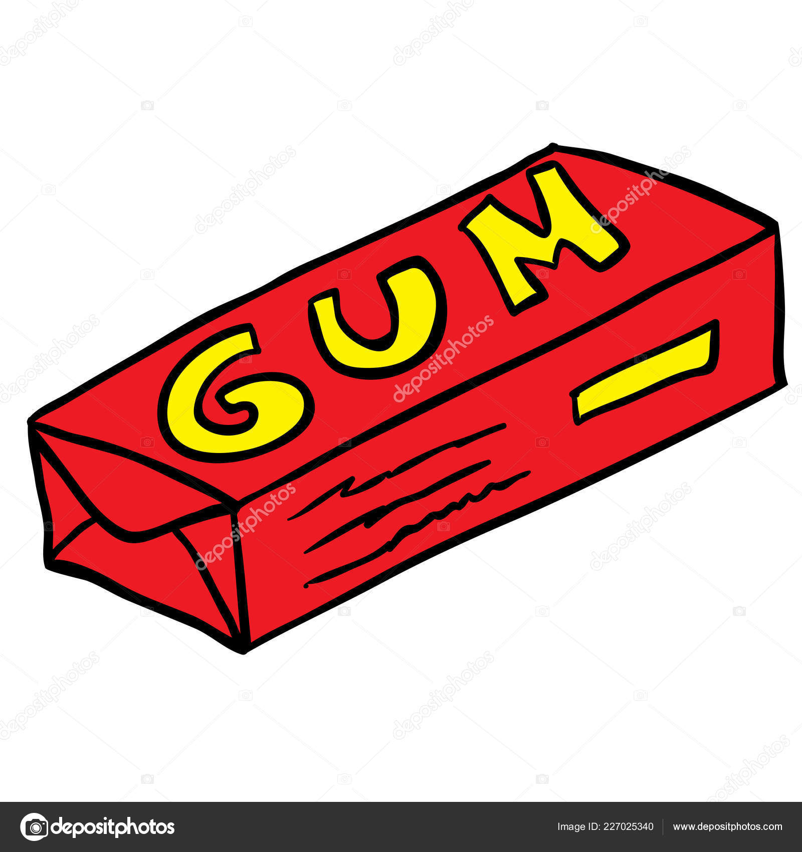 Pack Gum Cartoon Illustration Stock Vector Image by ©ainsel #227025340