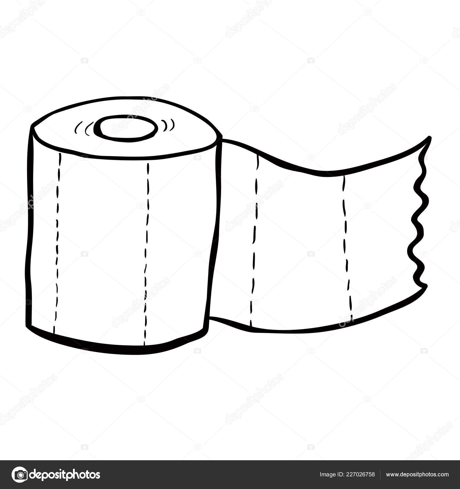 Toilet Paper Clipart Black And White