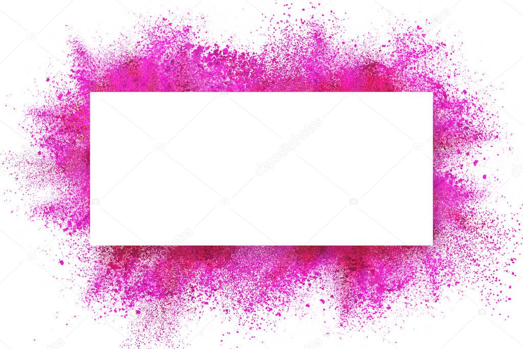 Abstract Design Dust Explosion Frame Background Powder Particles ...