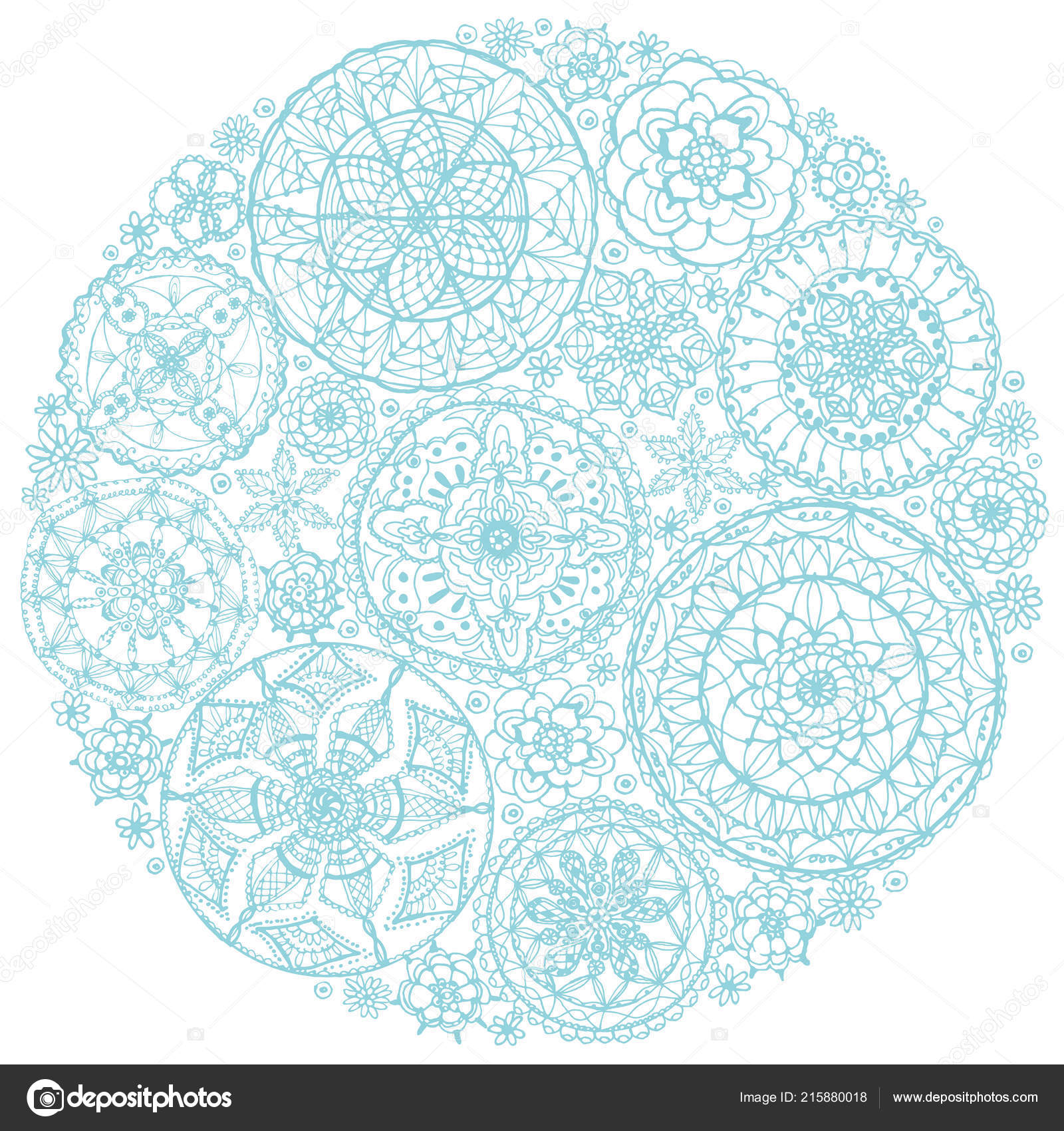 Circle Lace Doilies Stock Vector by ©lalan33 215880018
