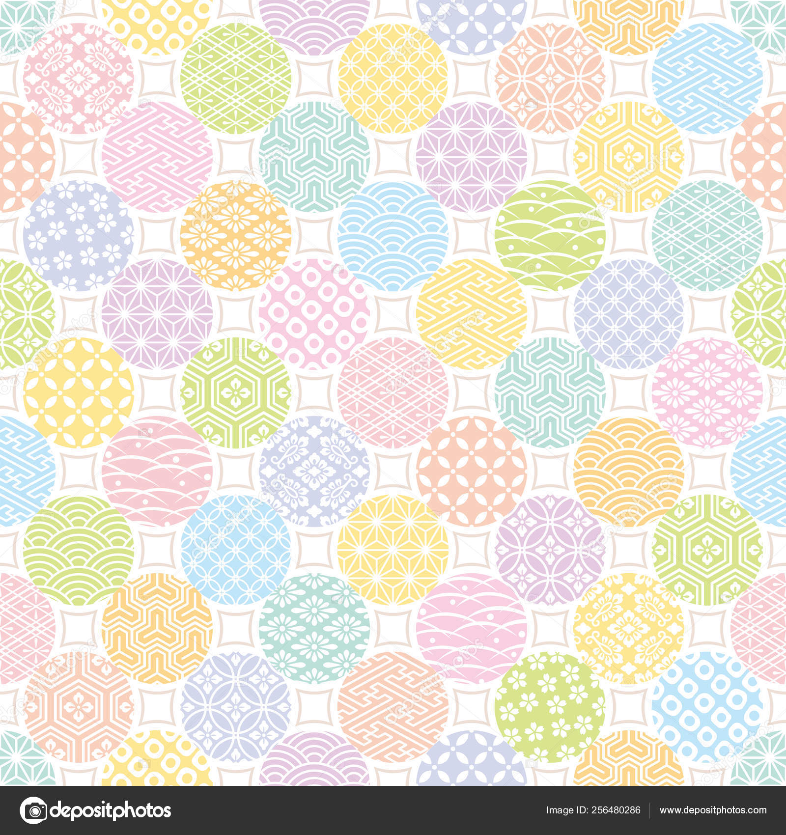 Colorful Background Japanese Traditional Design Stock Vector Image by ...