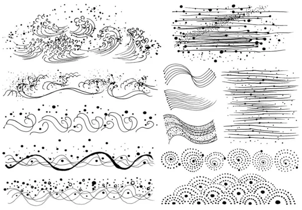 Brush stroke waves. Stock Illustration by ©lalan33 #45421343