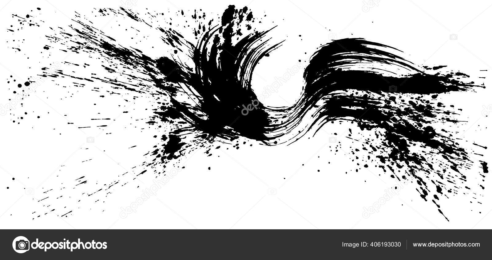 Ink Splash Brush Stroke Illustration Stock Vector Image by ©lalan33 ...