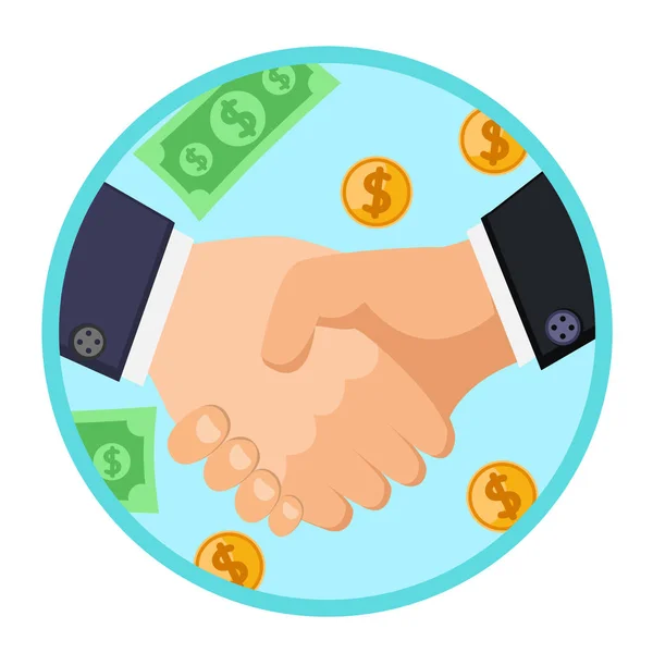 Bills money with handshake icon Stock Vector Image by ©jemastock #329446368