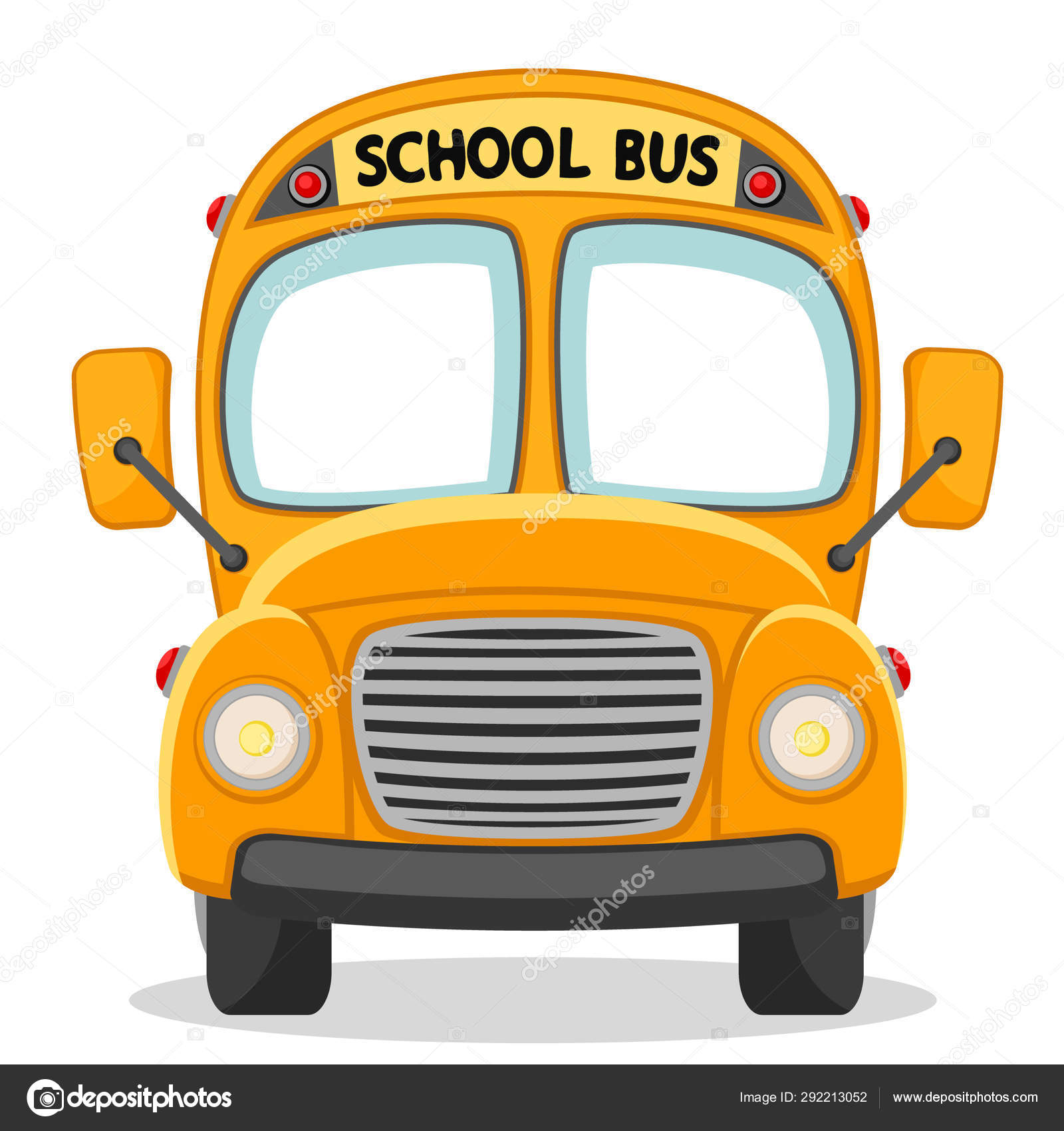 Front School Bus Vector