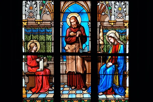 Stain Glass Patterns Vitus Cathedral Prague Castle Czech Republic Stock ...