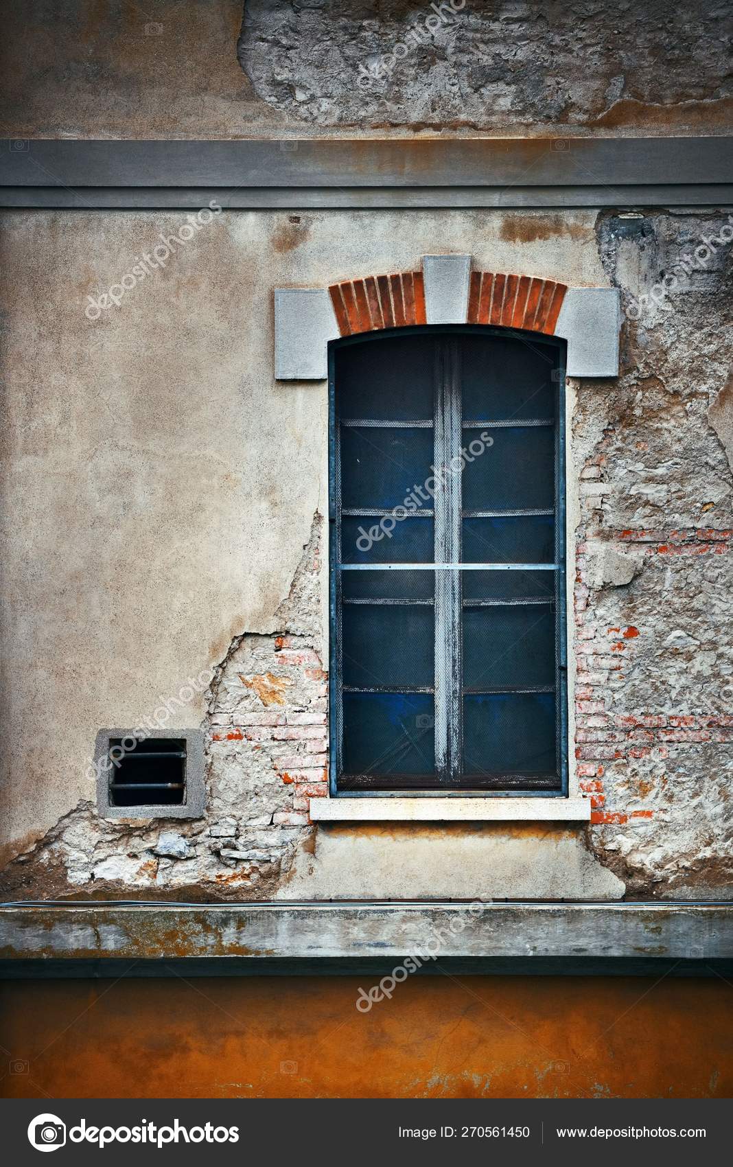 Vintage Window Brick Texture Closeup Medieval Town Lucca Italy Stock ...