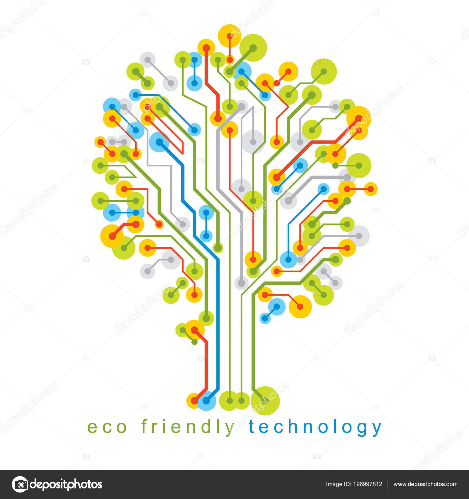 Tree Created Wireframe Lines Connected Branches Stock Vector Image by ...