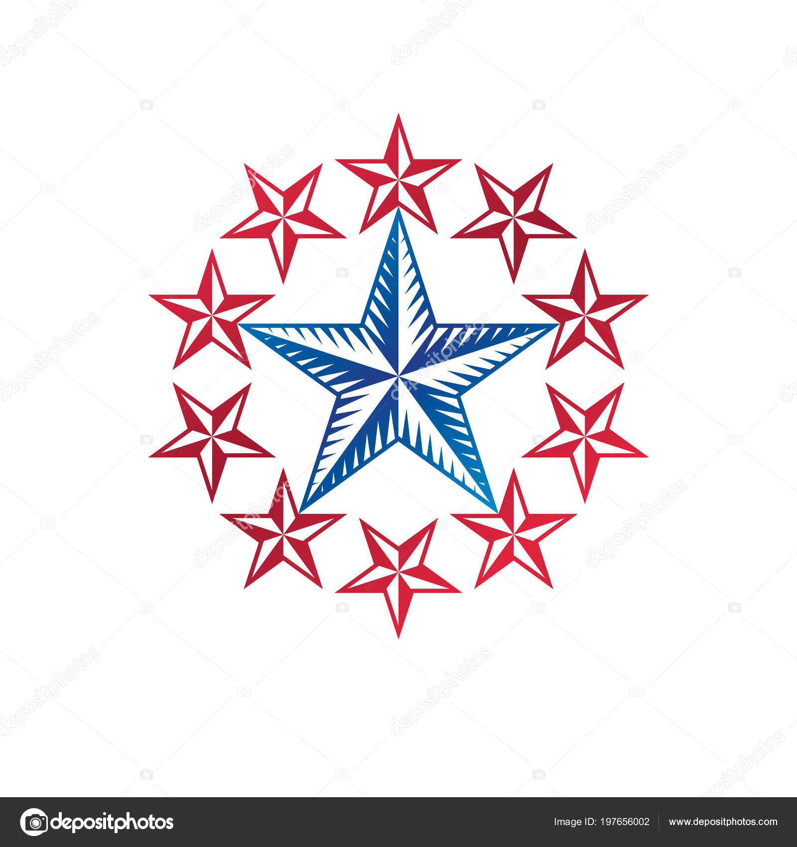 Ancient Pentagonal Star Emblem Best Heraldic Vector Design Element ...