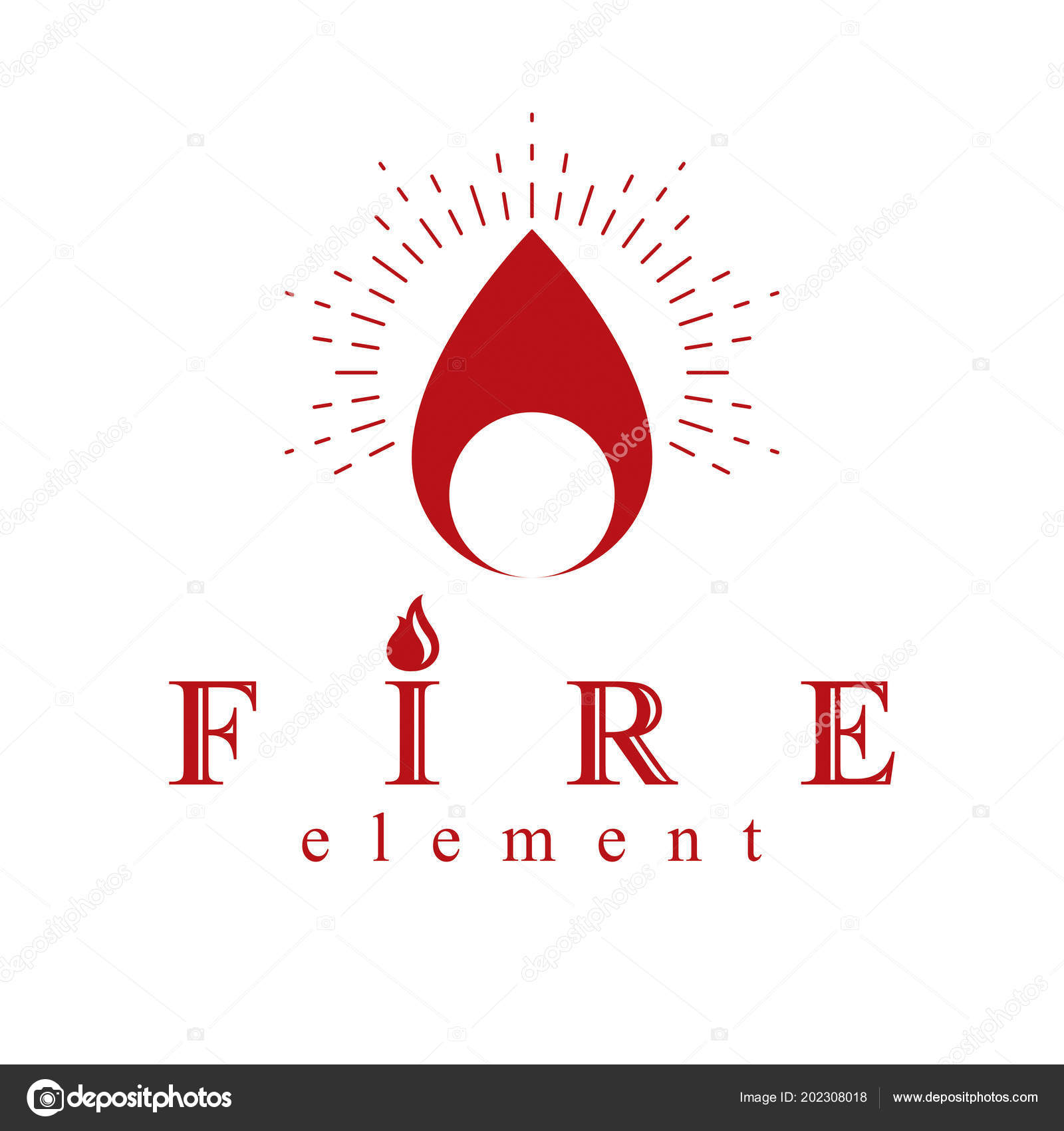Power Burning Flame Fire Element Abstract Vector Logo Use Marketing ...