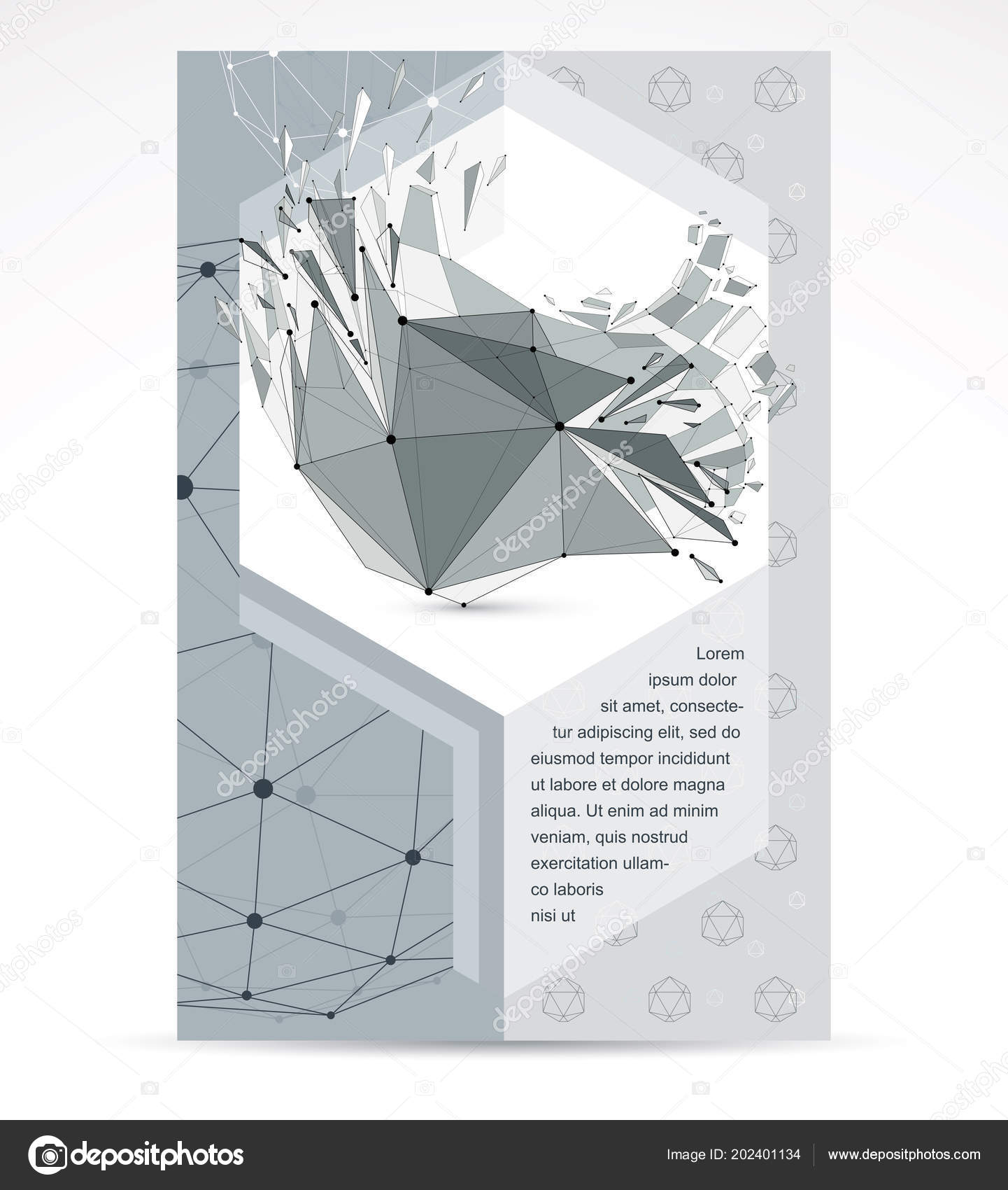 Computer Technologies Creative Advertisement Brochure Vector Abstract ...