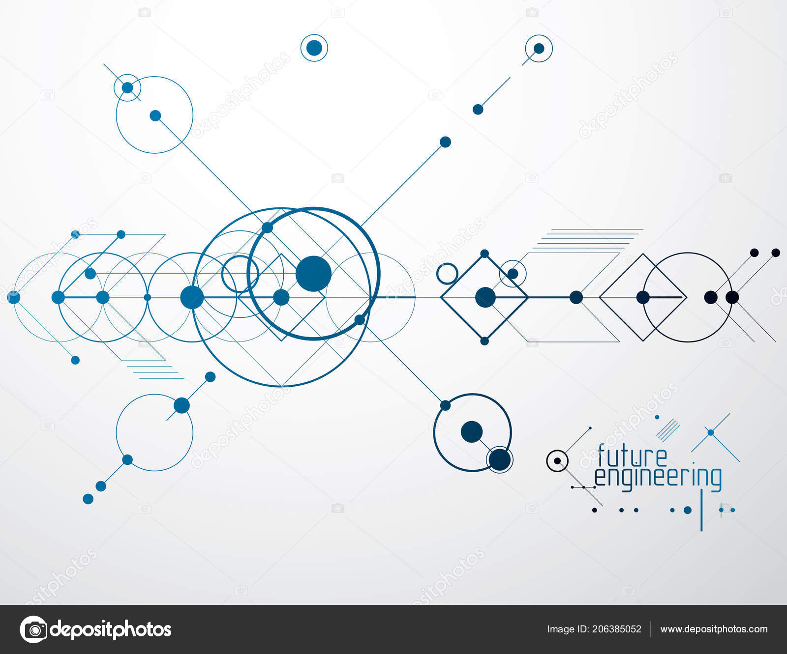 Futuristic Abstract Vector Technology Background Mechanical Engineering ...