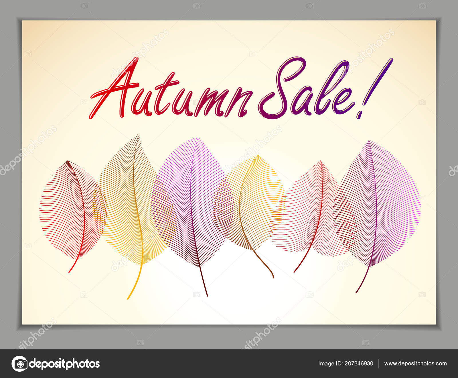 Autumn Leaves Horizontal Background Nature Fall Template Design Banner ...