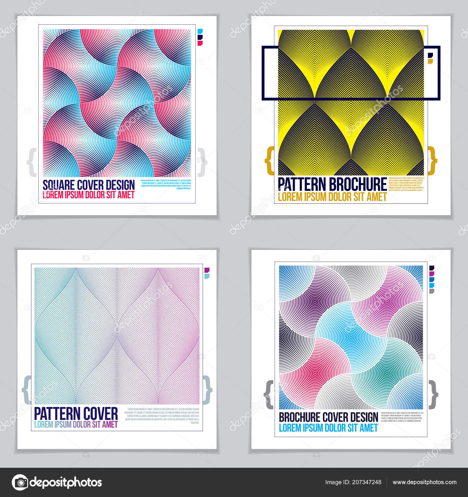 Design Templates Advertisements Geometric Line Patterns Vector Abstract ...