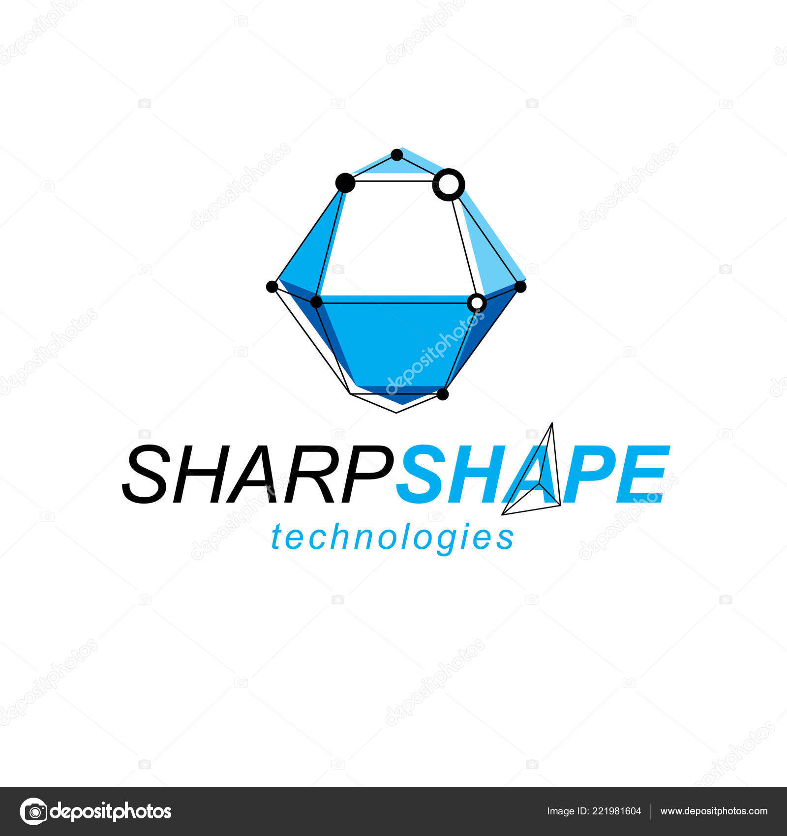 Technology Conceptual Symbol Abstract Vector Geometric Form Shape ...