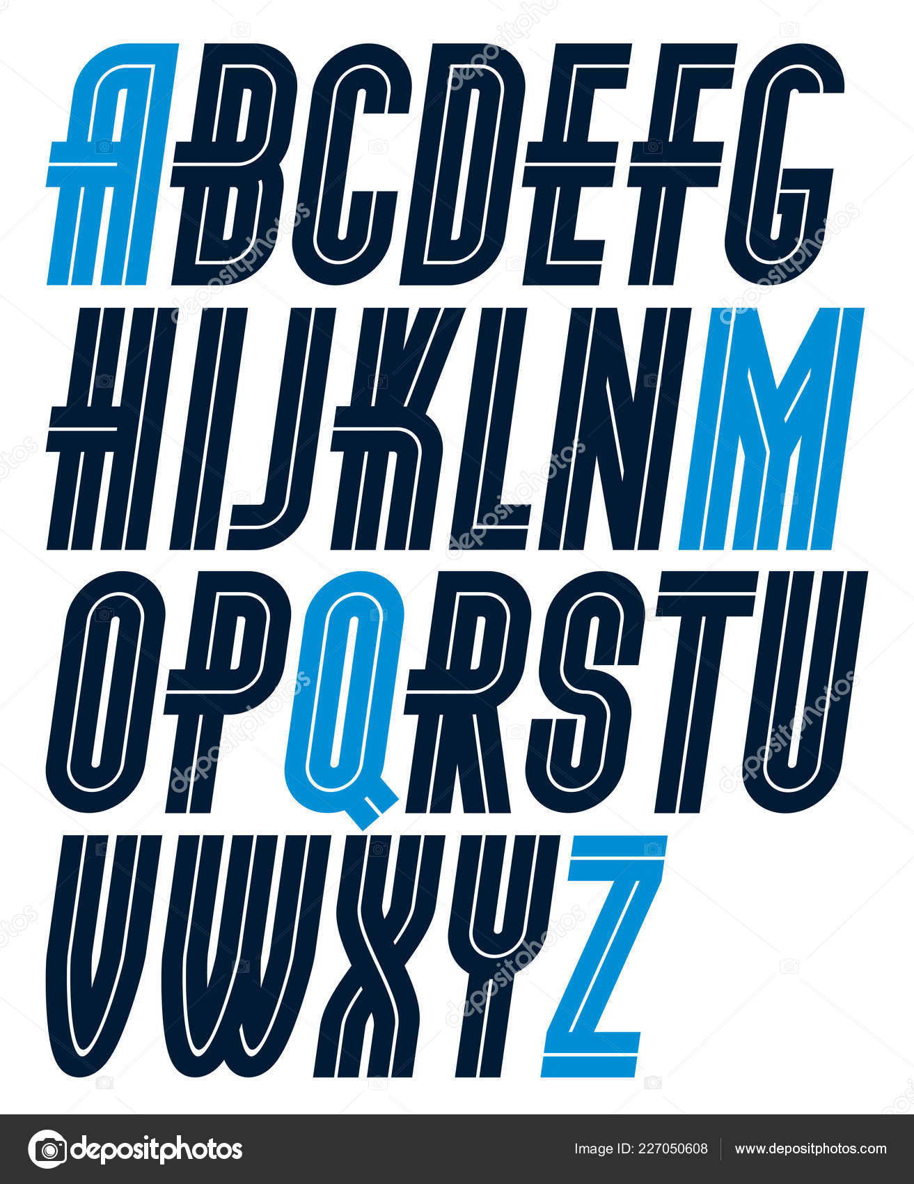 Conjunto Vetores Maiúsculas Minúsculas Negrito Alfabeto Inglês Regular ...