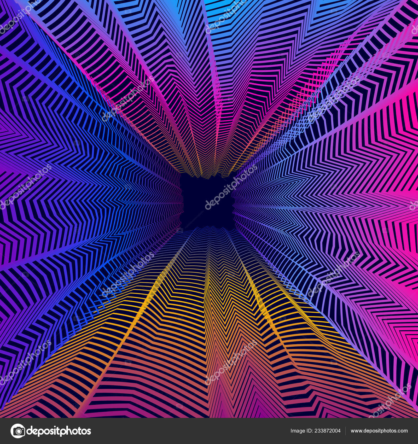 Vector Surreal Illusion Art Design Line Art Dimensional Textured Inner ...