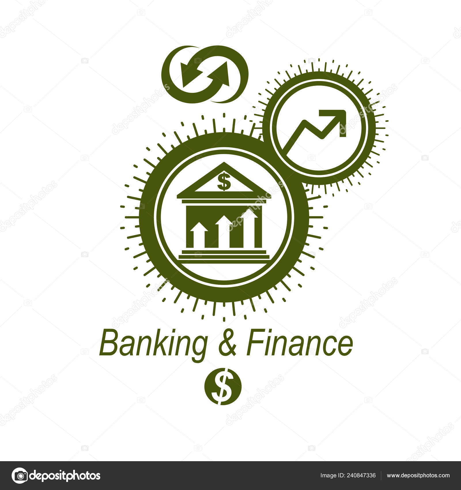 Logotipo Conceptual Bancario Símbolo Único Vector de stock #240847336 ...