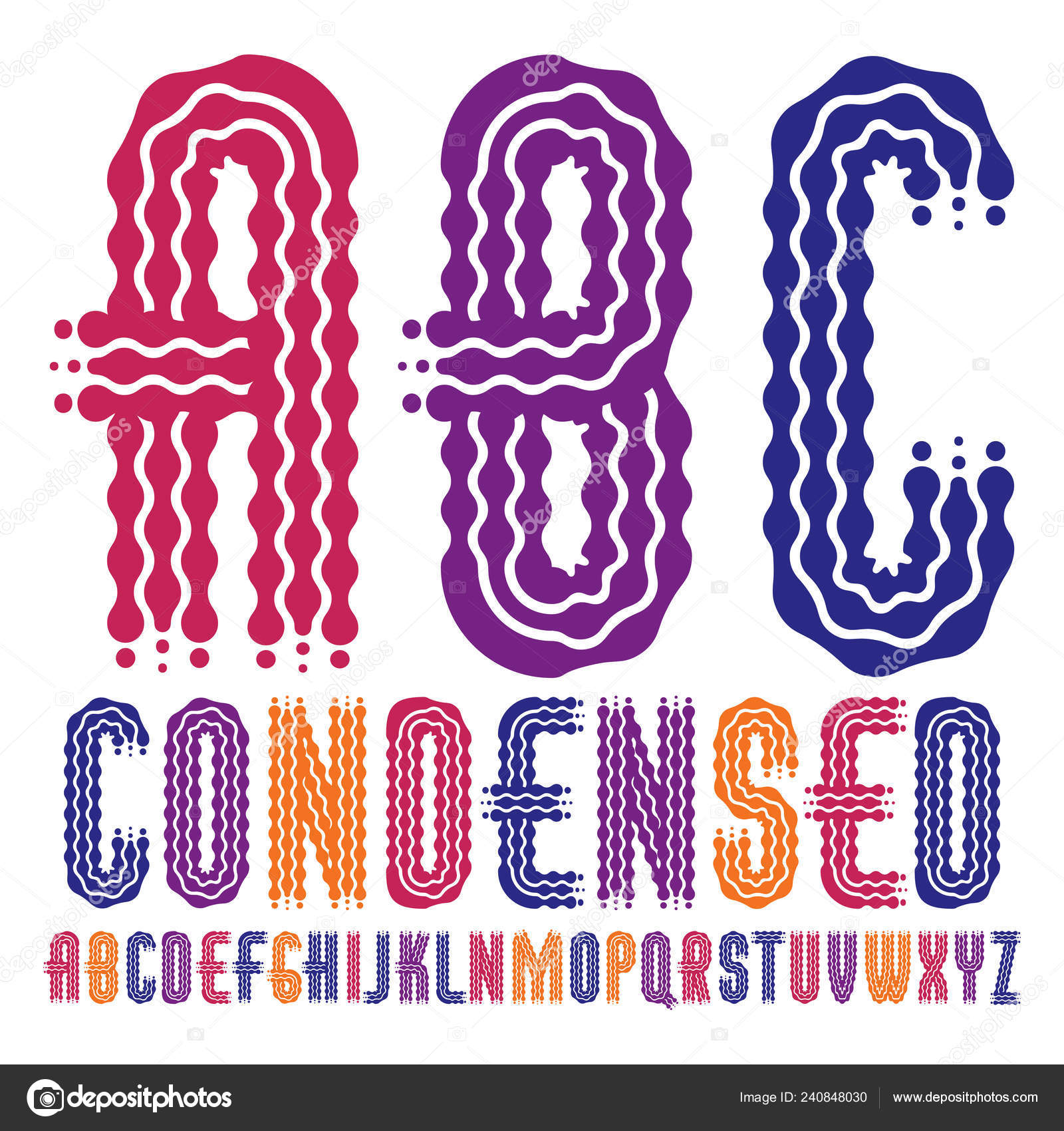 Elegant Ornate English Alphabet Letters Abc Collection Stock Vector by ...