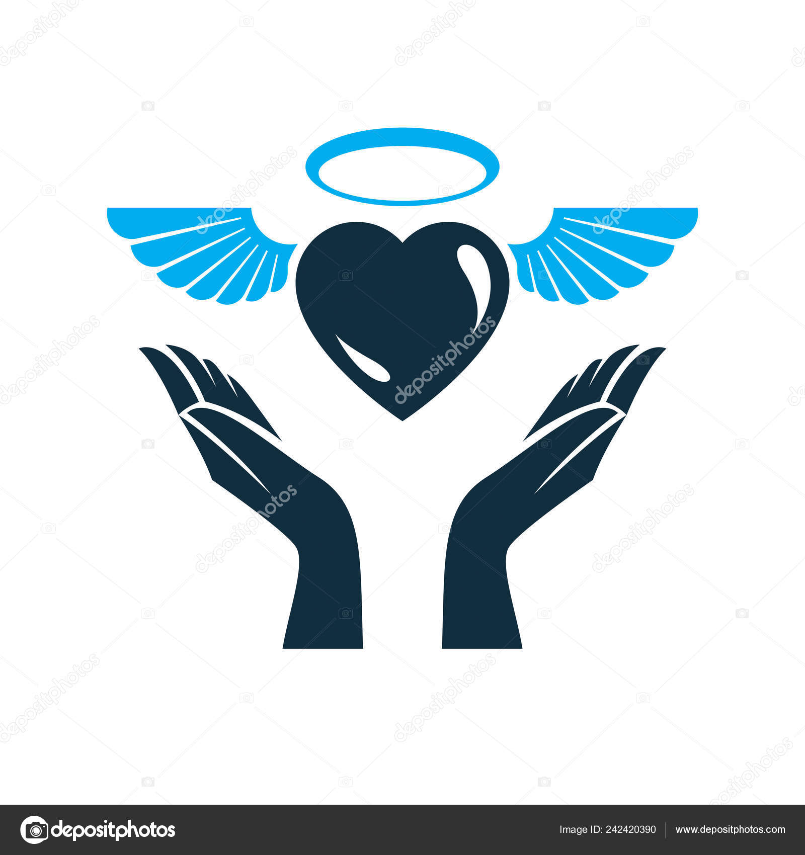 Heart Vector Graphic Illustration Love Freedom Metaphor Symbol Guardian ...