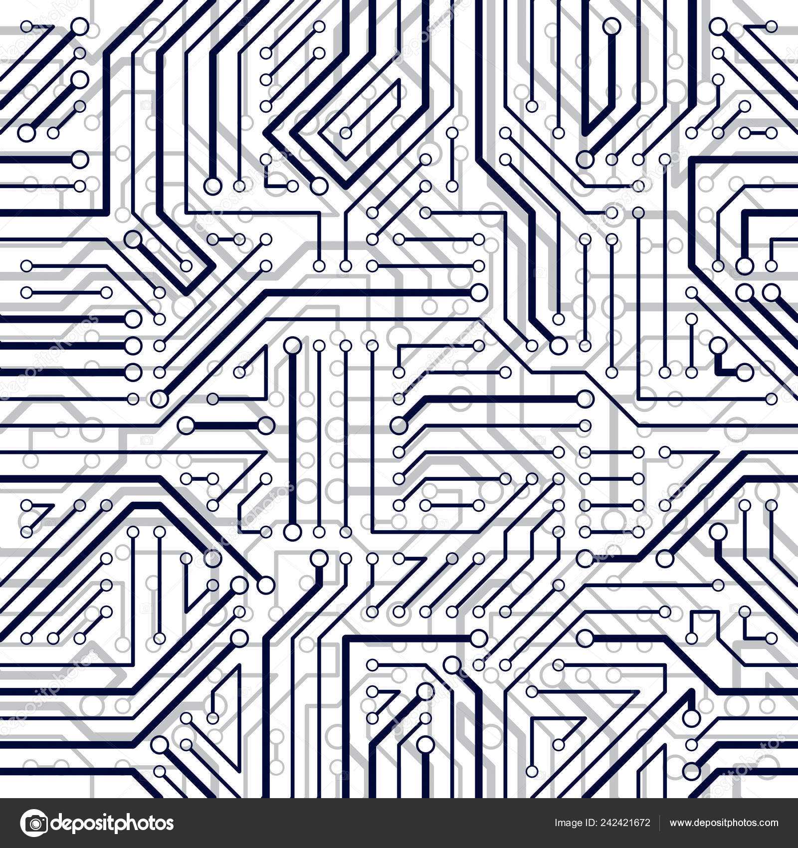 Microchip Pattern Black And White