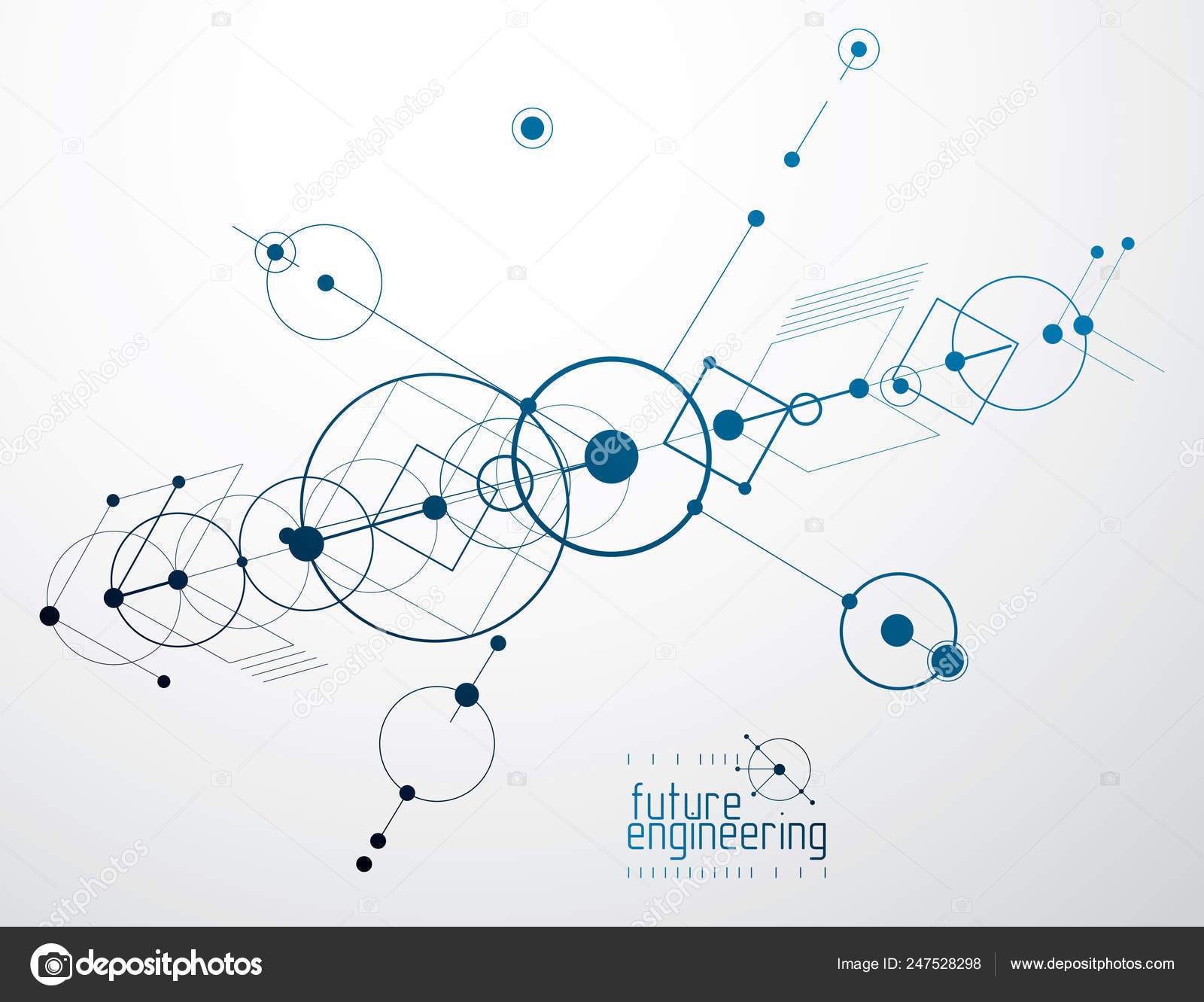 Engineering technology vector wallpaper made with circles and li Stock ...