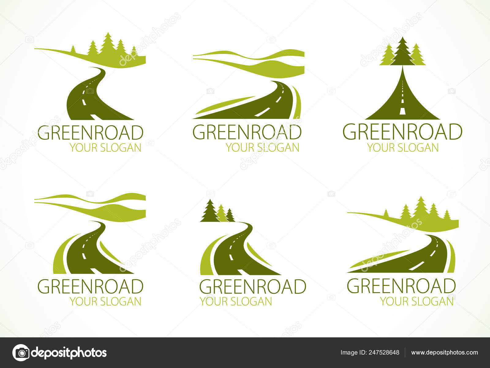 Country roads curved highways vector perfect design illustration Stock ...