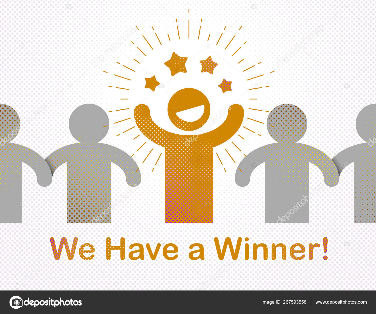 We have a winner vector concept of leadership, victory and succe Stock ...