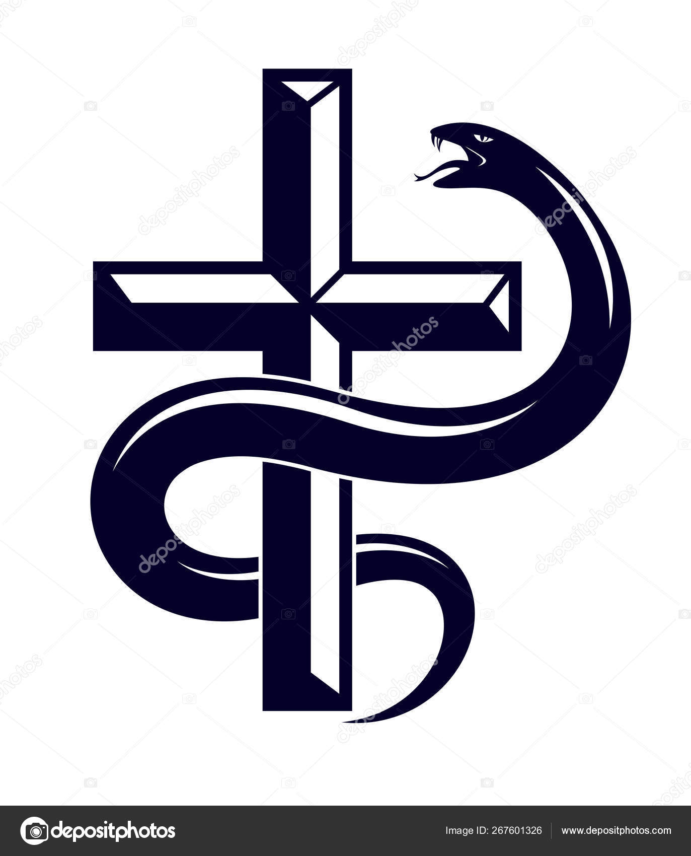 Good And Evil Cross Tattoos