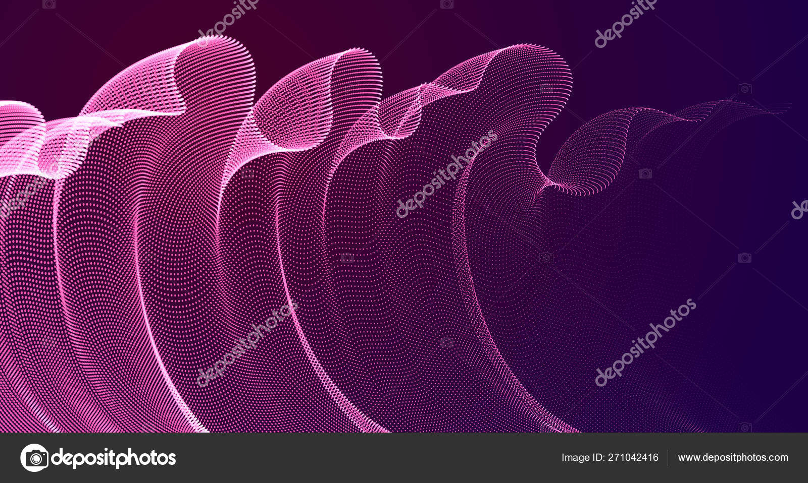 3d magic particles mesh array over dark, transparent tulle texti Stock ...