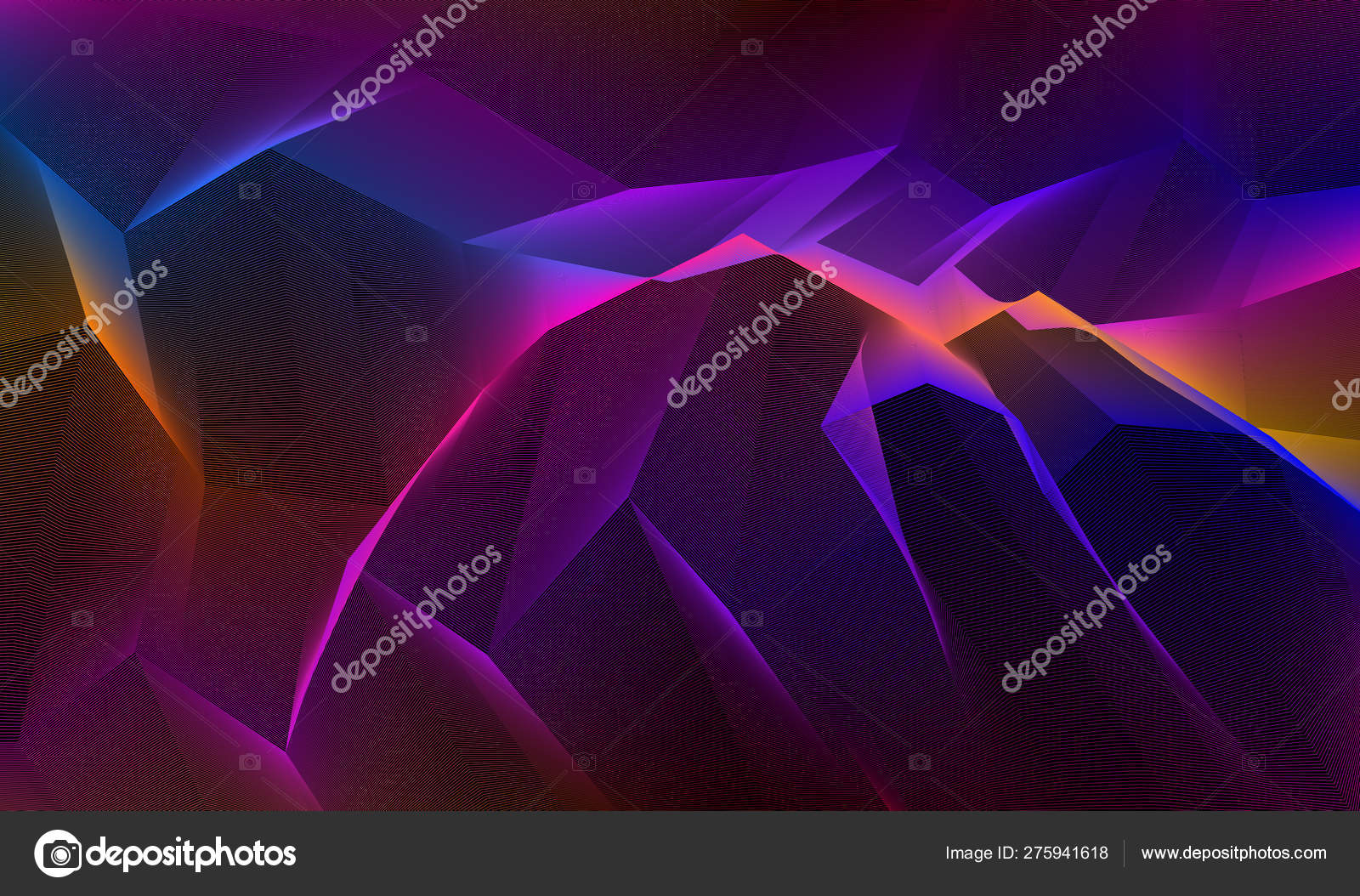 Line art 3d abstract vector background with geometric linear ter Stock ...