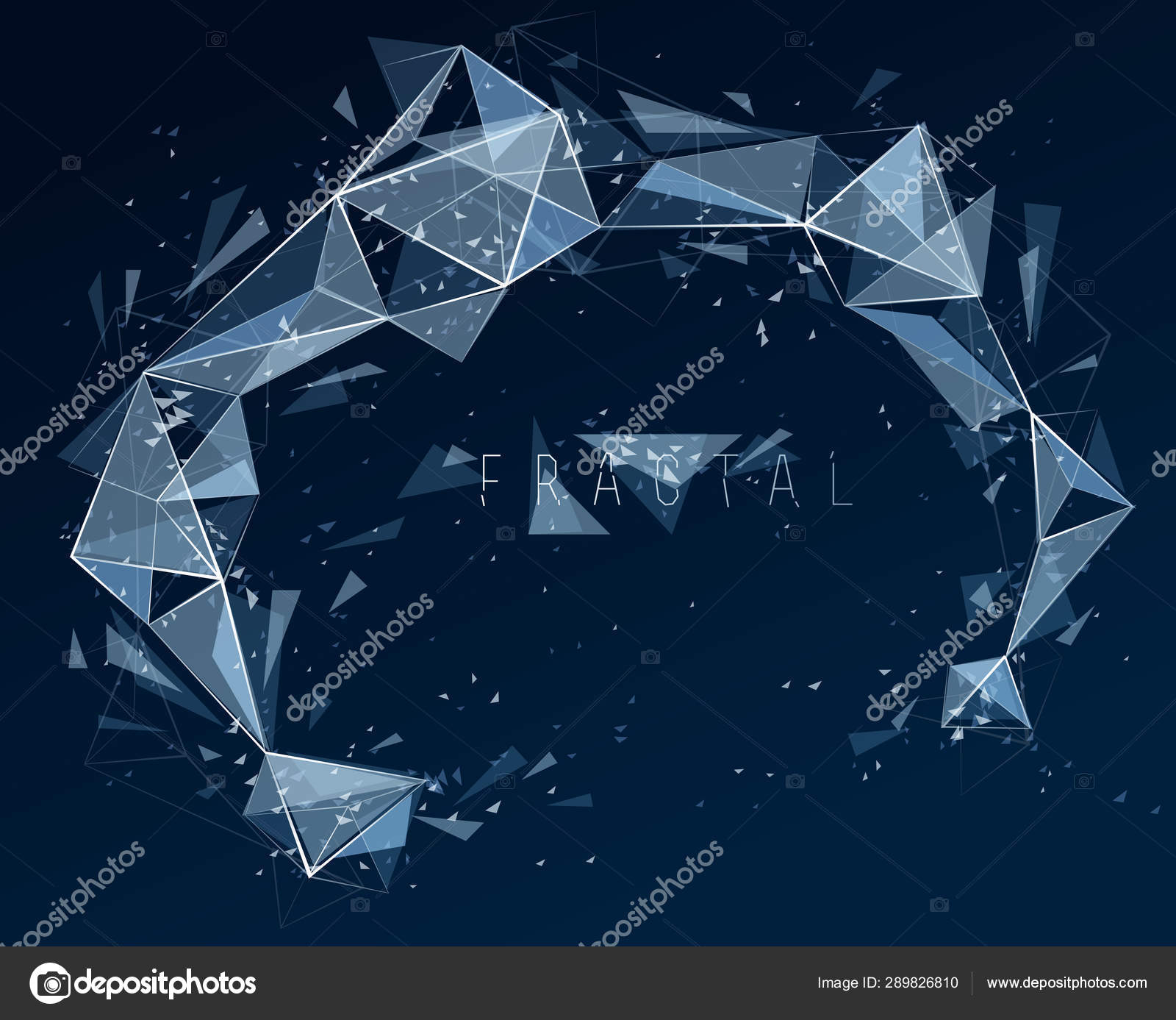 Low poly particles abstract vector background, polygonal fractal Stock ...