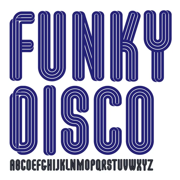 Vector Funky Upper Case English Alphabet Letters Collection Rounded ...