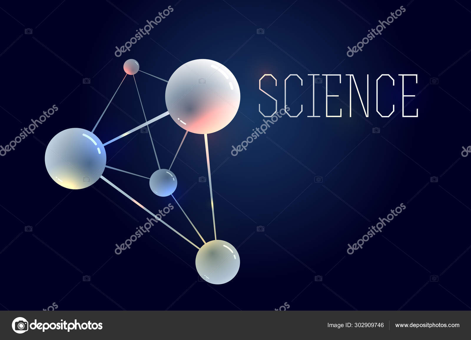 Molecules vector abstract background, 3D dimensional science che Stock ...