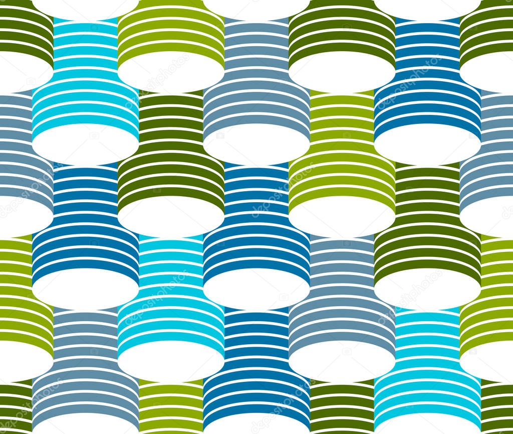 Tubos 3D patrón óptico sin costura, vector repetición baldosas backgrou 2022