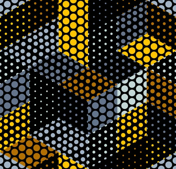3D dotted cubes seamless pattern vector background, dots dimensi Stock Vector Image by ...