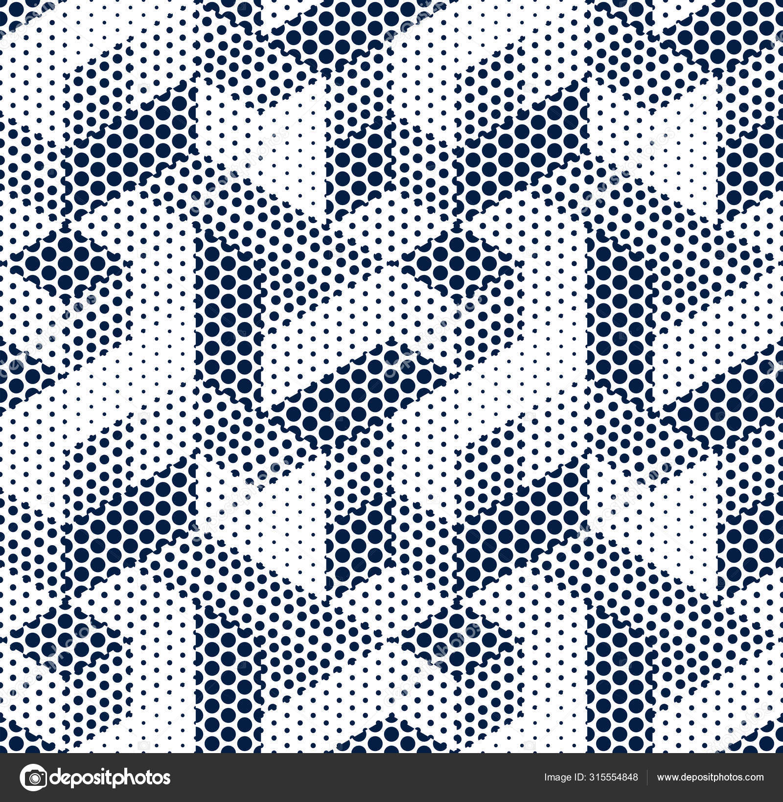 3D dotted cubes seamless pattern vector background, dots dimensi Stock Vector Image by ...