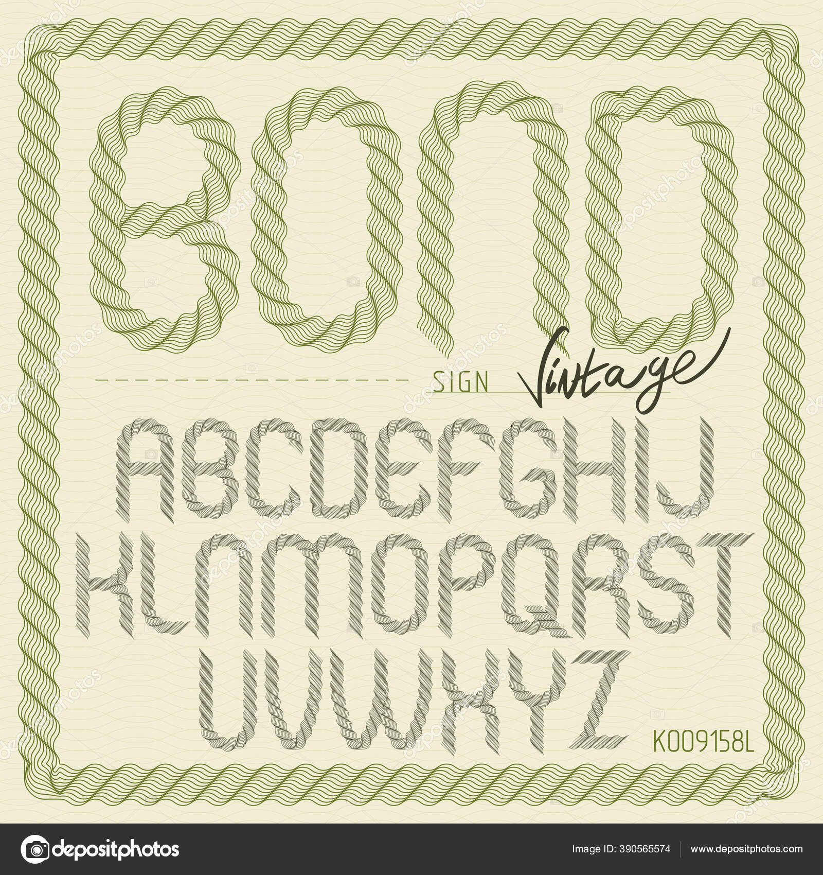 Set Vector Rounded Capital Alphabet Letters Isolated Created Using ...