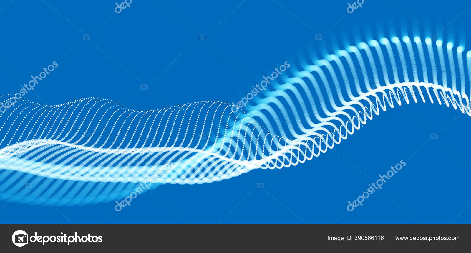 Dotted Particles Wave Flow Vector Abstract Technology Science ...
