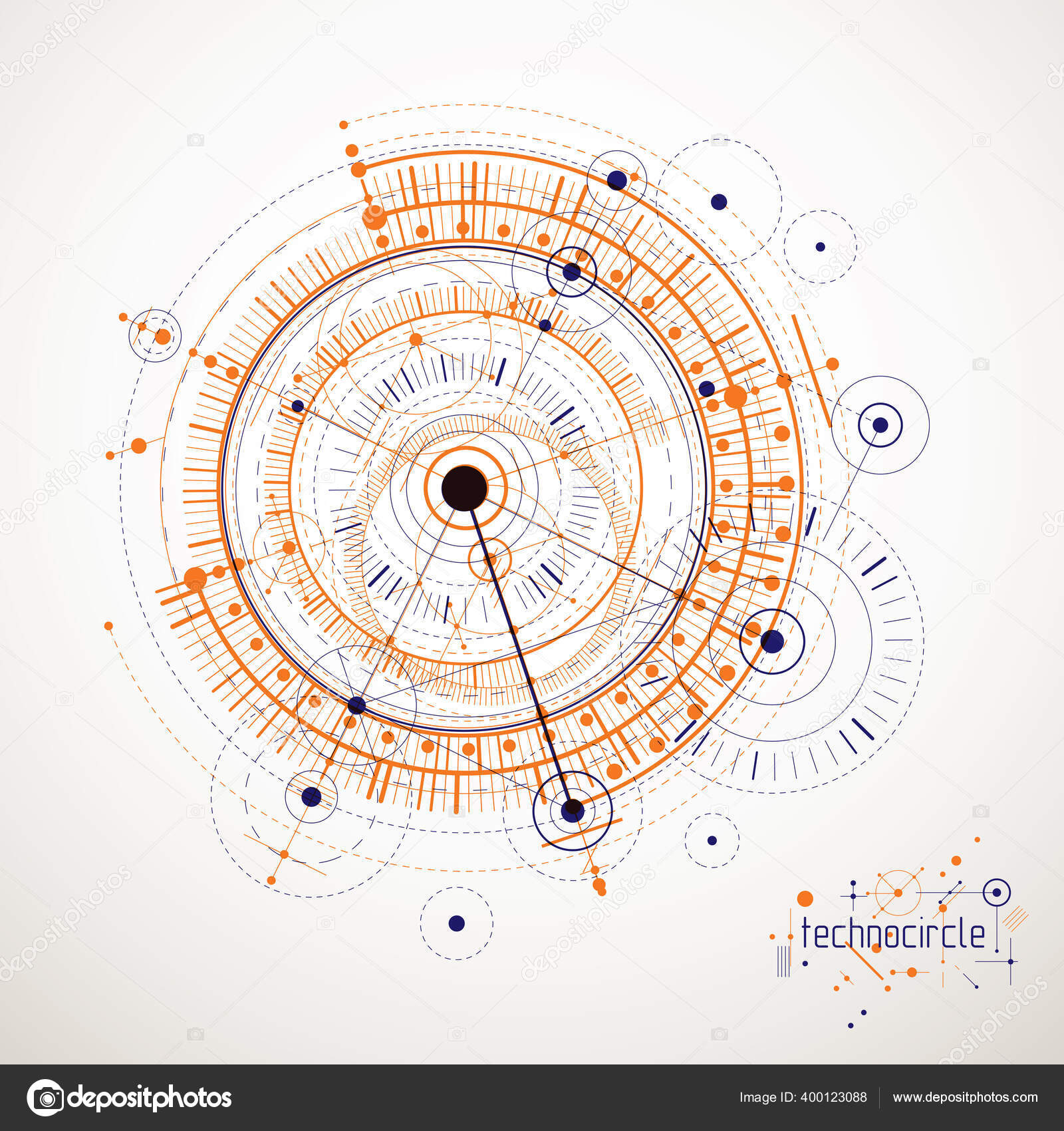 Engineering Technology Vector Wallpaper Made Circles Lines Technical ...