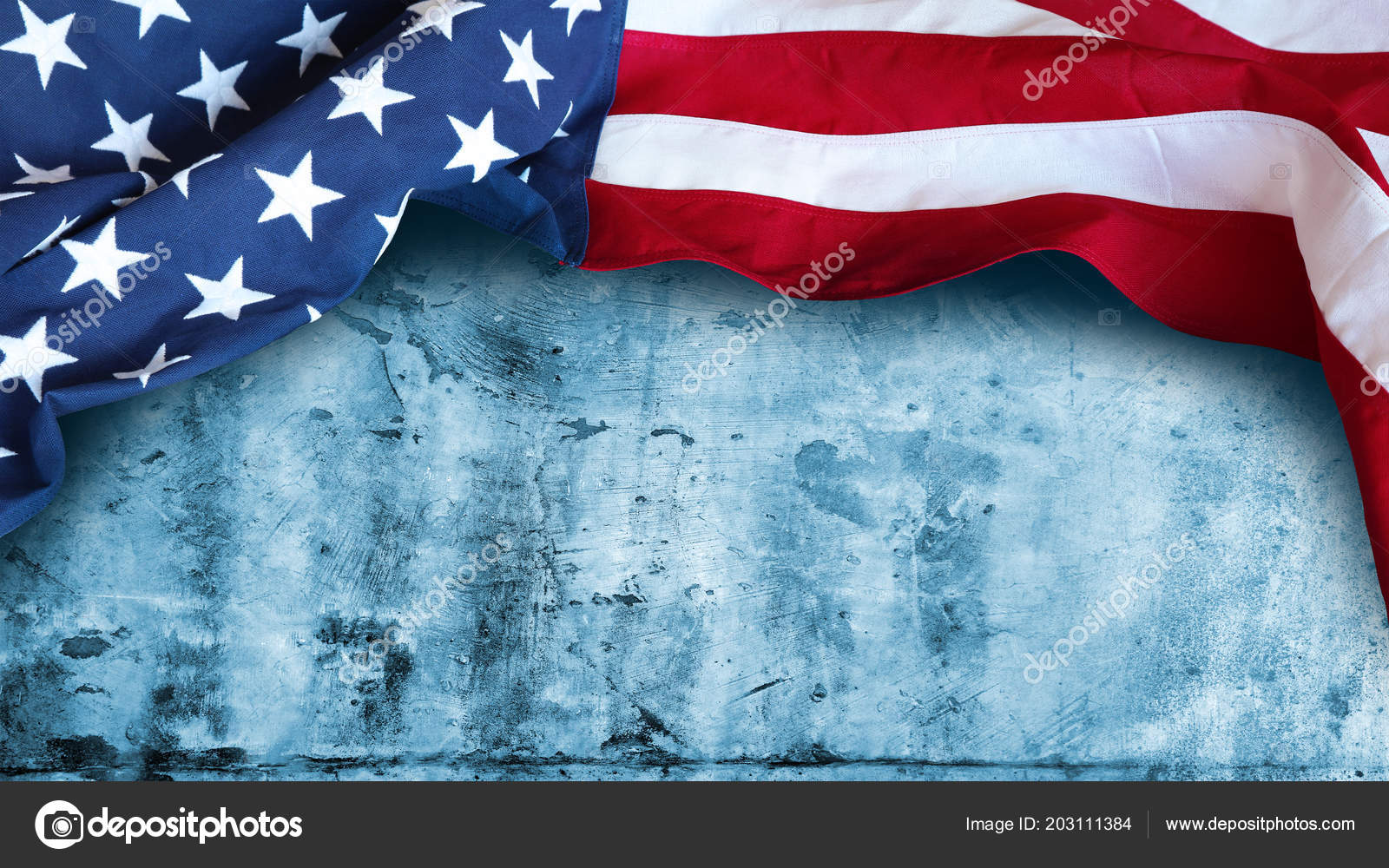 American Flag Blue Background Stock Photo by ©stillfx 203111384