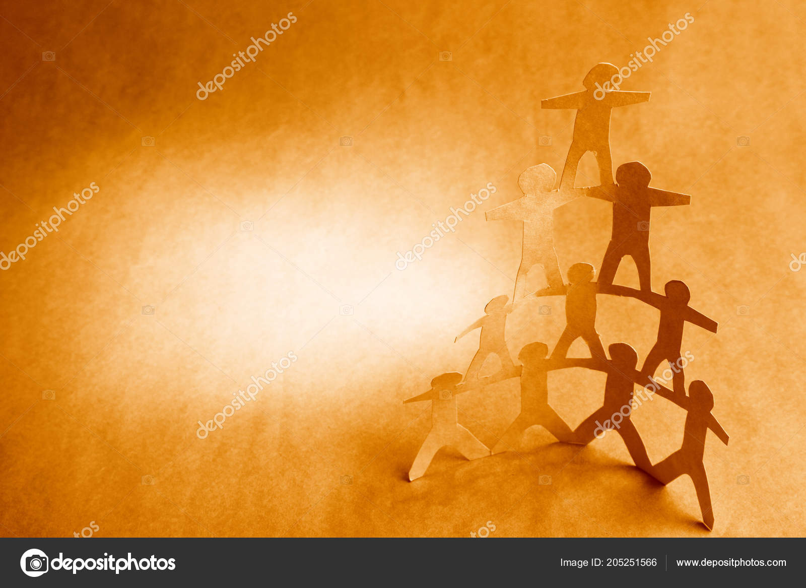 Human Team Pyramid Supporting Each Other — Stock Photo © stillfx #205251566