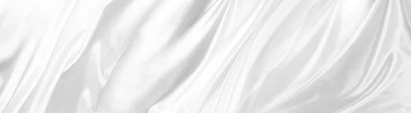 Closeup of rippled white silk fabric - Stock Image - Everypixel