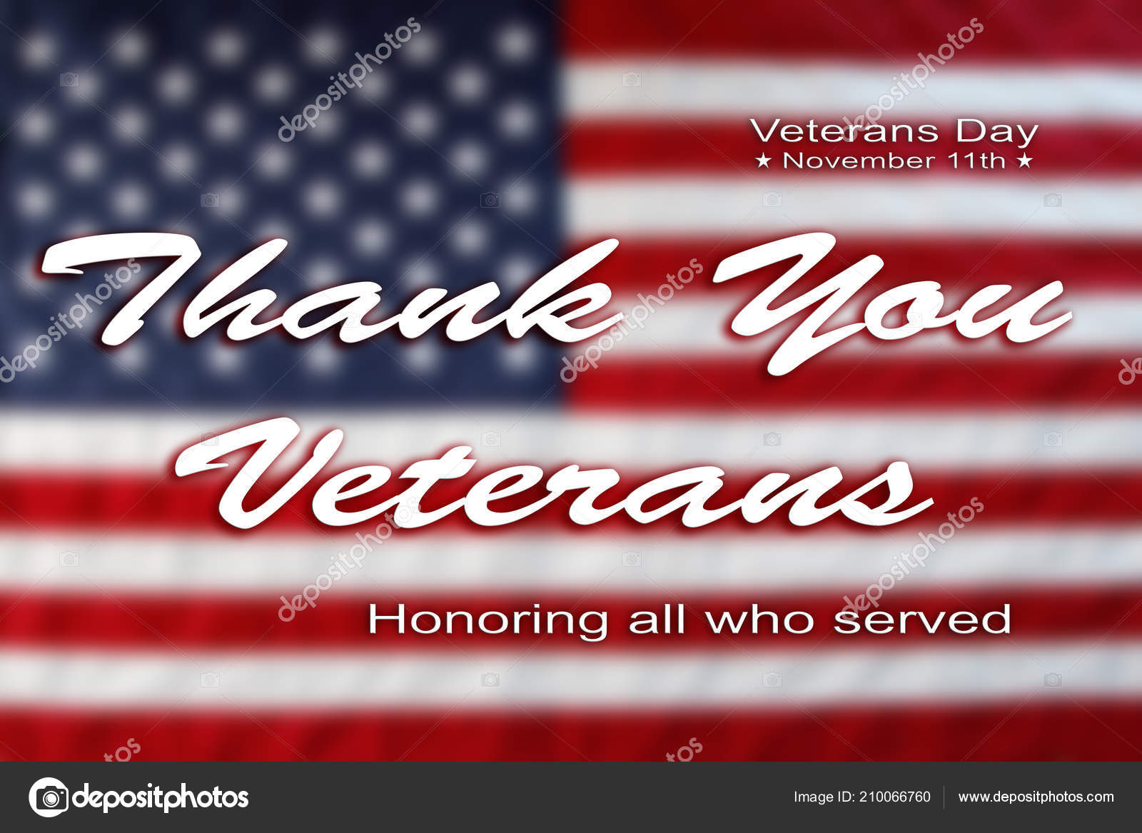 American Flag Veterans Day Message — Stock Photo © stillfx #210066760