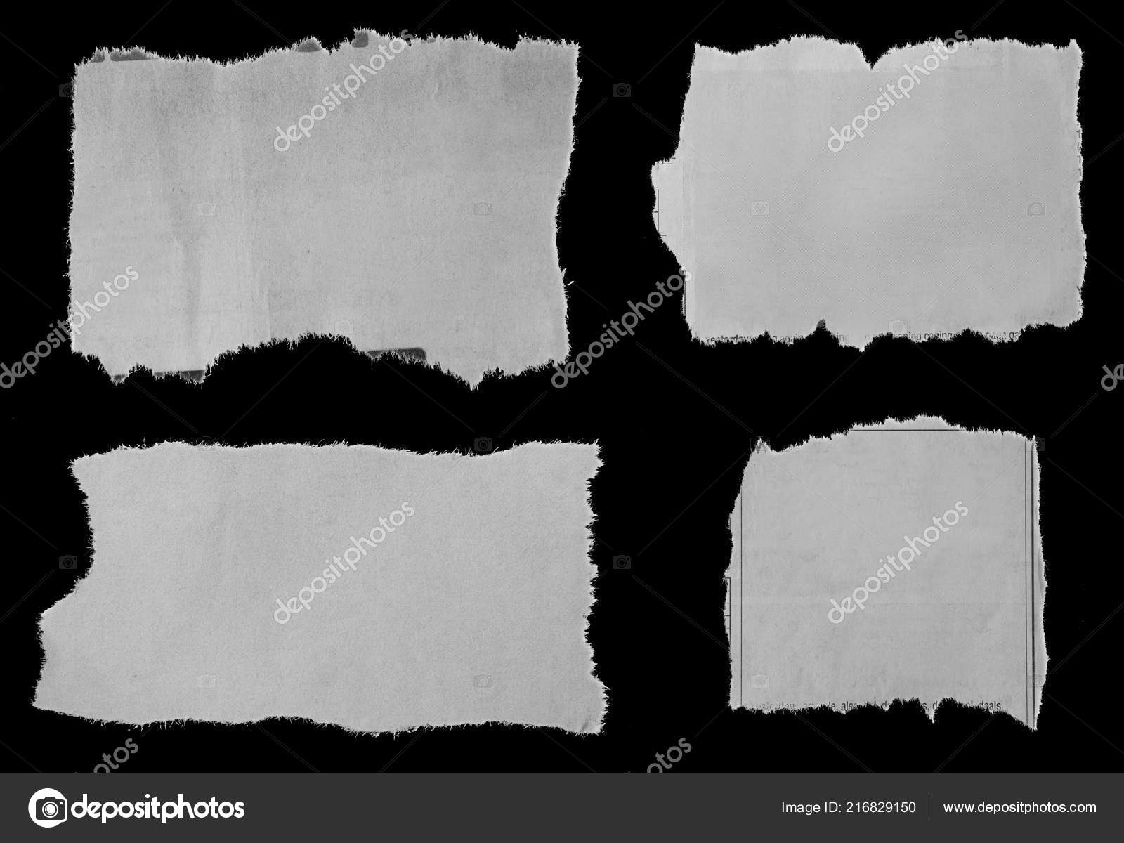 Four Pieces Torn Paper Black Stock Photo by ©stillfx 216829150