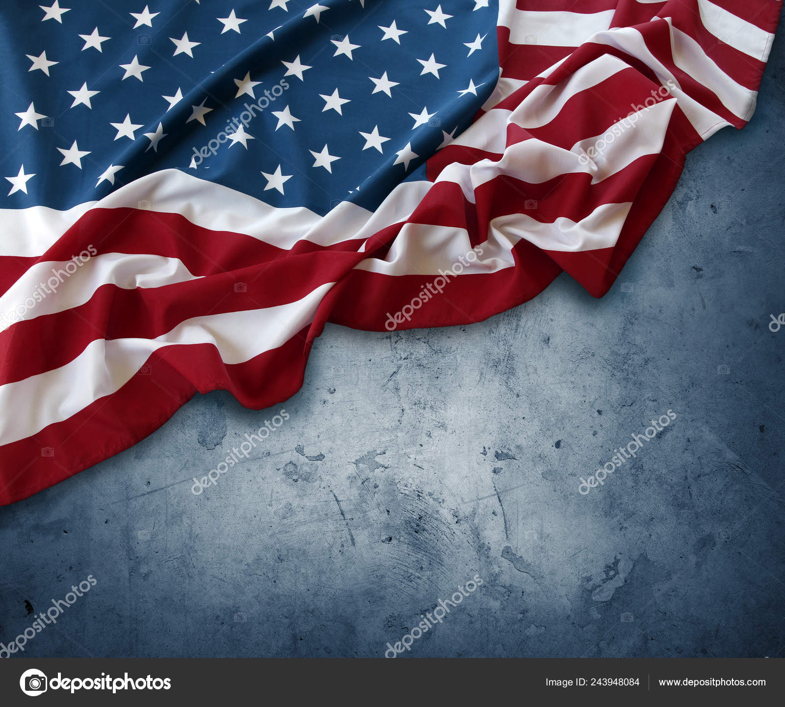 American Flag Blue Background Stock Photo by ©stillfx 243948084