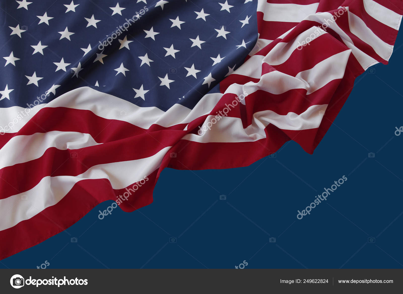 American flag on blue — Stock Photo © stillfx #249622824